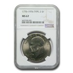1971-D Clad Eisenhower Dollar MS-67 NGC
