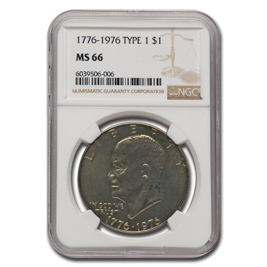 Buy 1976 Clad Eisenhower Dollar Type-I MS-66 NGC | APMEX