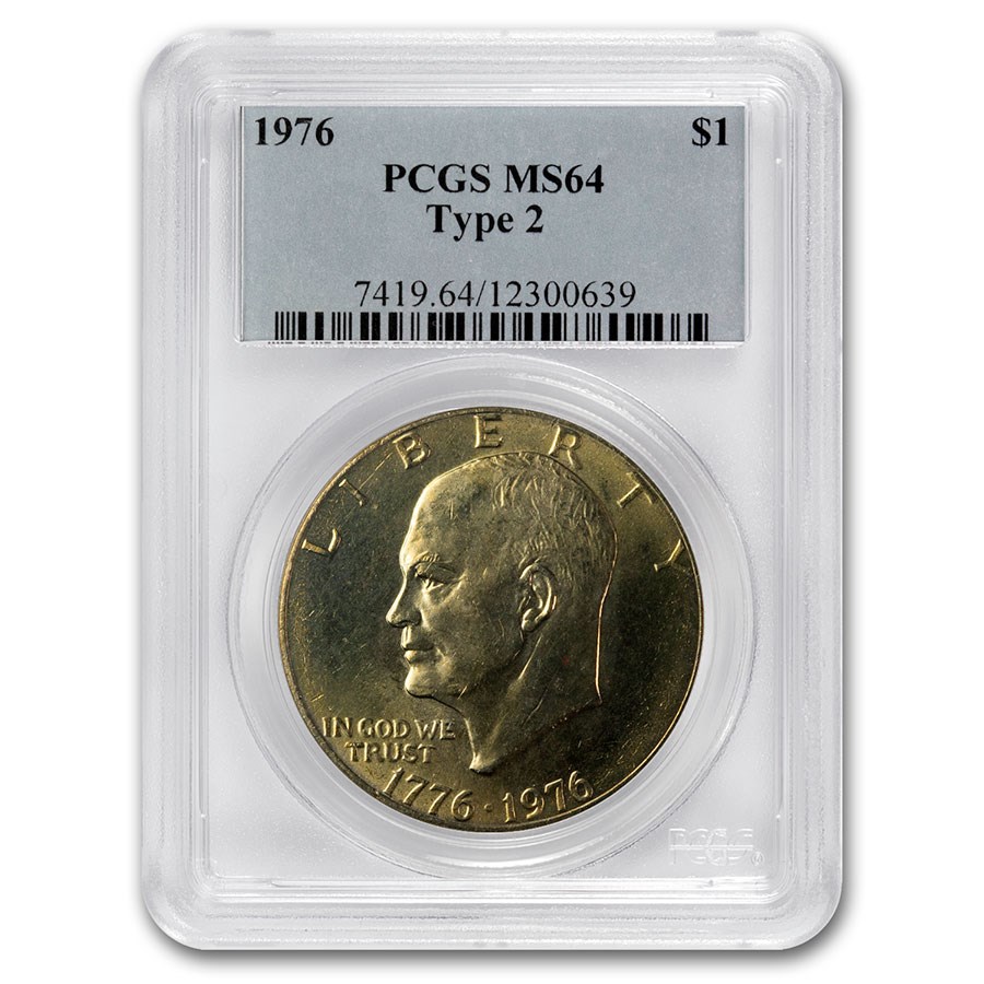 Buy 1976 Clad Eisenhower Dollar Type-II MS-64 PCGS | APMEX