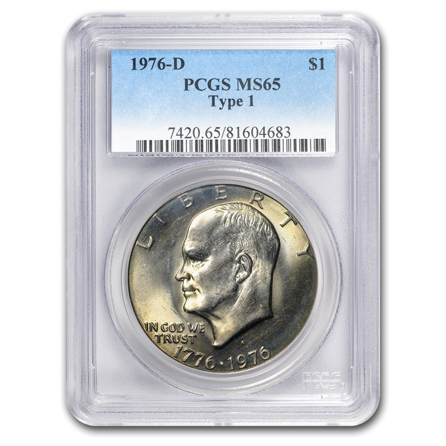 Buy 1976-D Clad Eisenhower Dollar MS-65 PCGS (Type-1) | APMEX