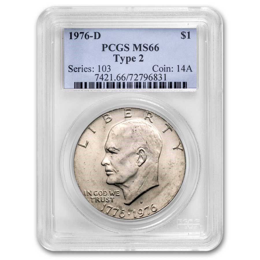 1976-D Clad Eisenhower Dollar MS-66 PCGS (Type 2)