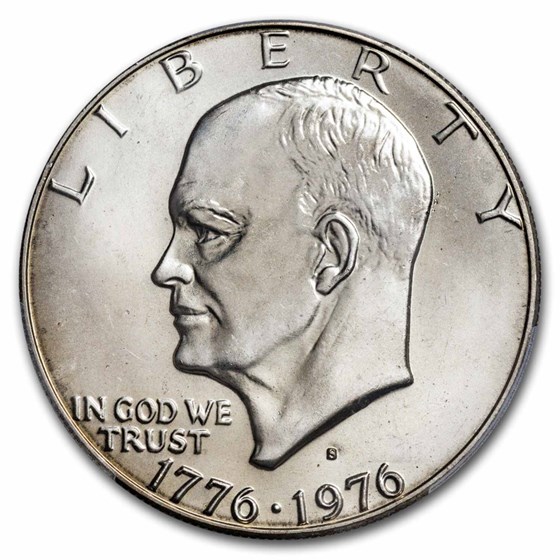 Buy 1976-S Silver Eisenhower Dollar MS-67 PCGS (Struck-Through Rev.) | APMEX