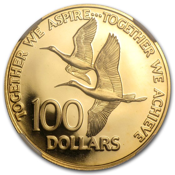 Buy 1976 Trinidad & Tobago Gold $100 Birds PF-68 NGC | APMEX