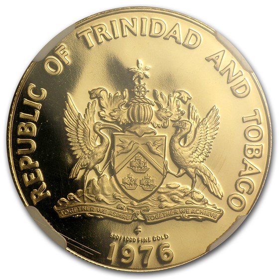 Buy 1976 Trinidad & Tobago Gold $100 Birds PF-68 NGC | APMEX
