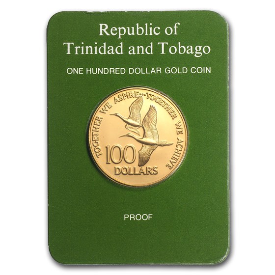 Buy 1976 Trinidad & Tobago Gold $100 Birds Proof | APMEX
