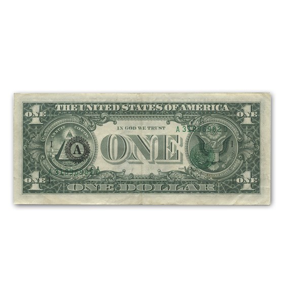 Buy 1977-A $1 FRN Seal & Serial # on Back AU (Missing 3rd Printing) | APMEX