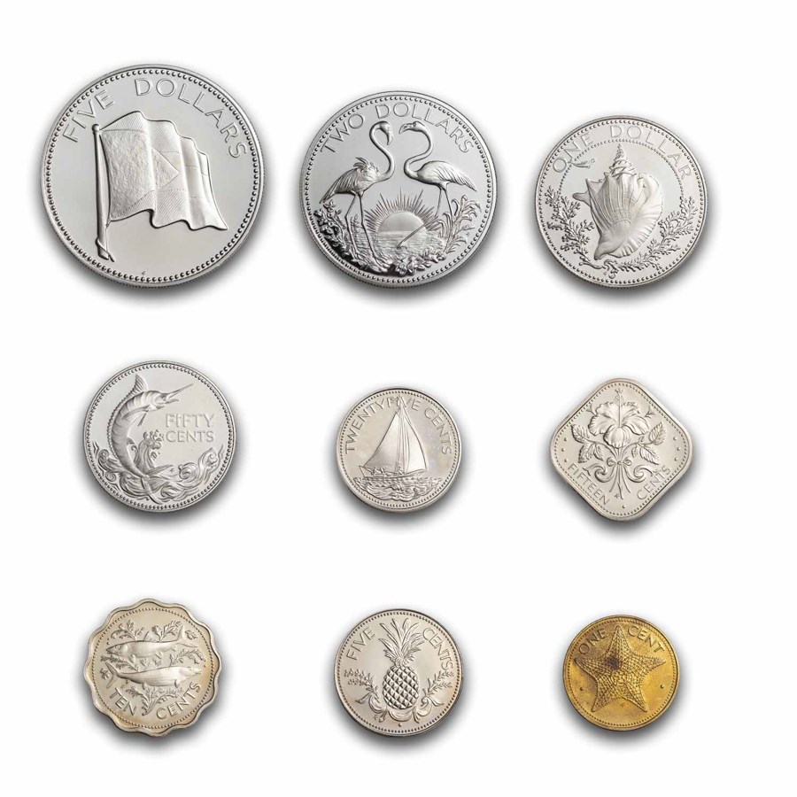 1977 Bahamas 9-Coin Proof Set (no Box/COA)