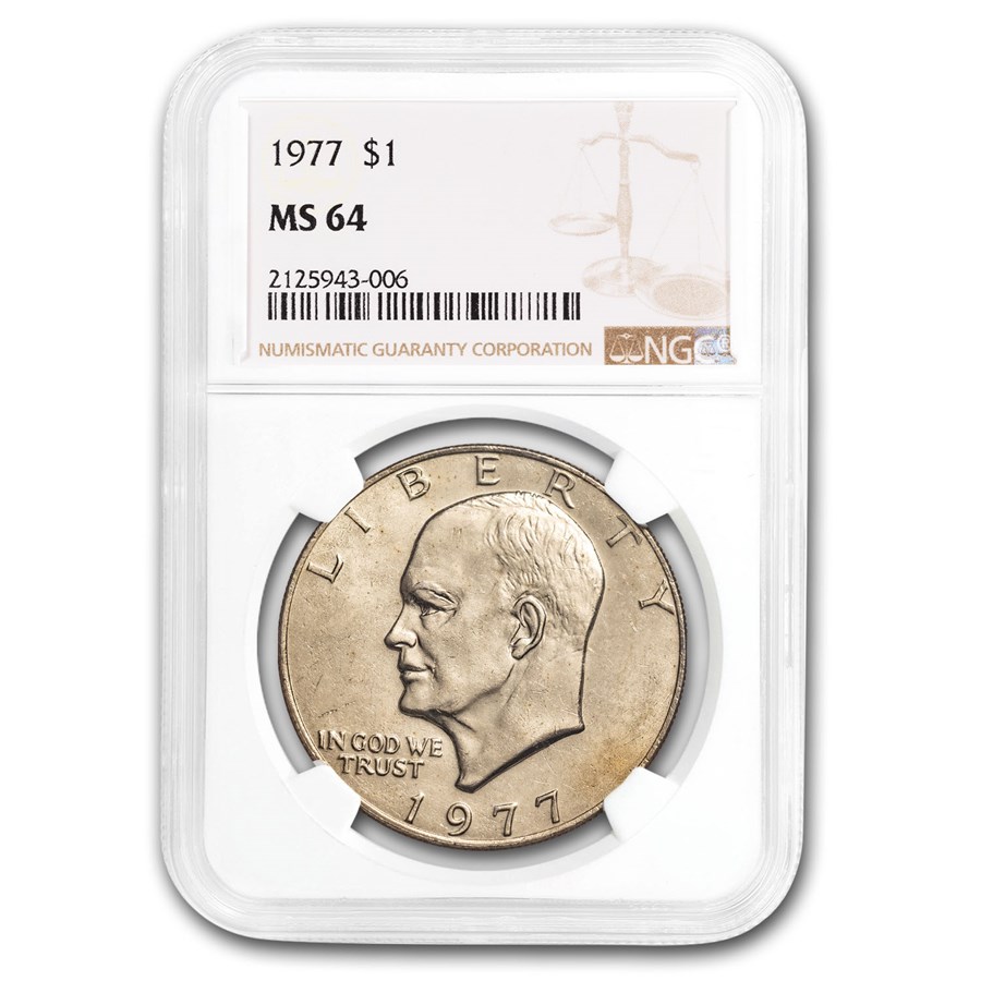 1977 Clad Eisenhower Dollar MS-64 NGC
