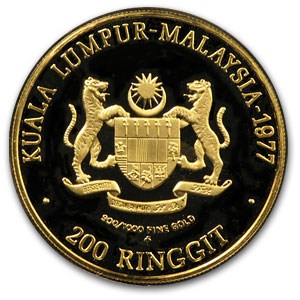 Buy 1977 Malaysia Gold 200 Ringgit Southeast Asia Games Proof | APMEX