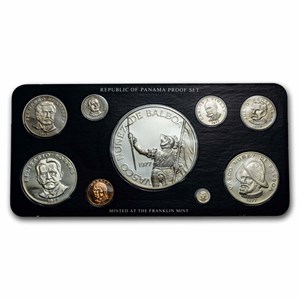 Buy 1977 Panama Silver 9-Coin Proof Set w/COA | APMEX