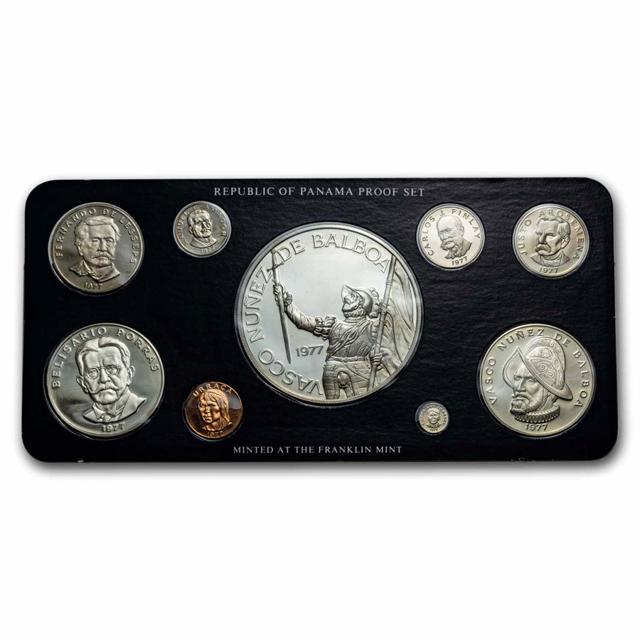 Buy 1977 Panama Silver 9-Coin Proof Set w/COA | APMEX