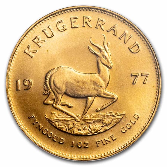 1977 South Africa 1 oz Gold Krugerrand Gem Unc PCGS (WTC)