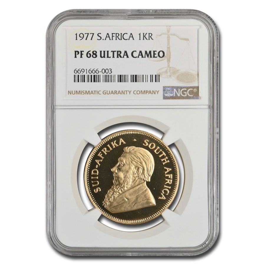 1977 South Africa 1 oz Gold Krugerrand PF-68 UCAM NGC