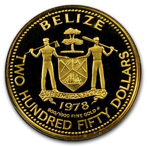 Buy 1978 Belize Proof Gold 250 Dollars Jaguar | APMEX