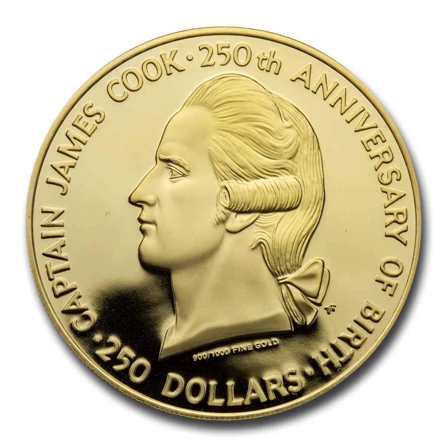 Buy 1978 Cook Islands Gold $250 Captain James Cook Proof | APMEX