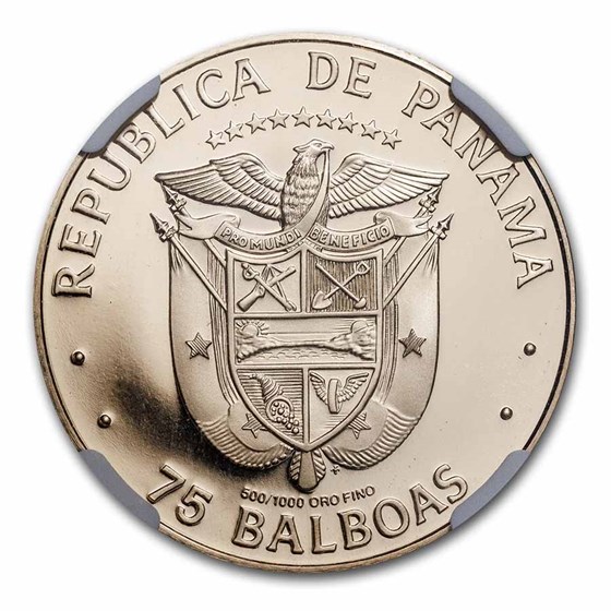 Buy 1978 Panama Gold 75 Balboas 75th Anniv of Independence PF-69 NGC | APMEX