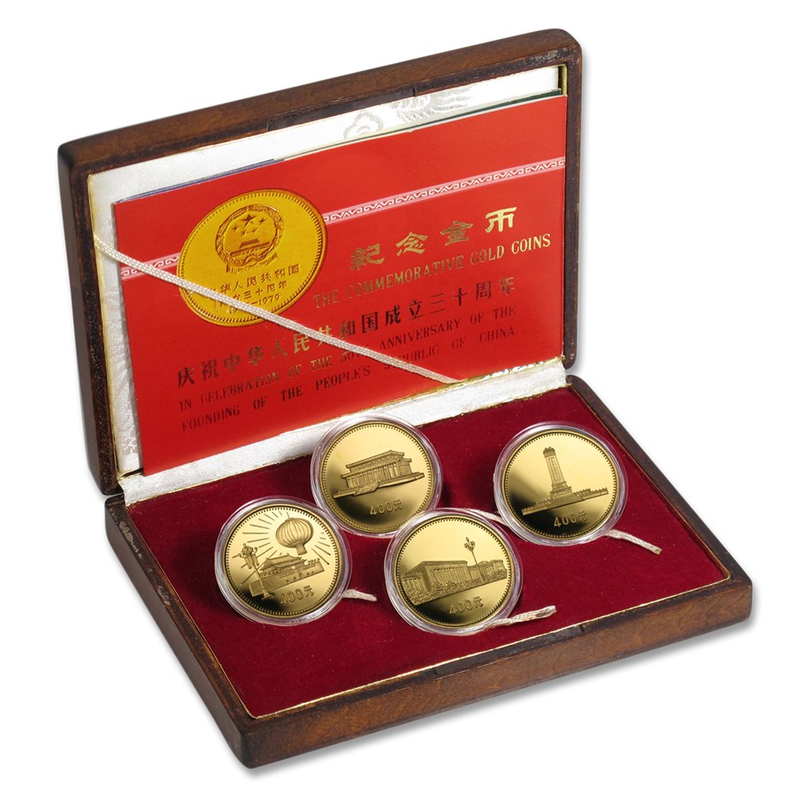 Buy 1979 China 4-Coin Gold Proof Set (30th Anniv of People's Rep.) | APMEX