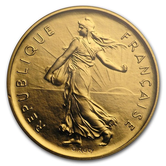 Buy 1979 France Gold 5 Franc Piedfort Sower SP-69 PCGS | APMEX