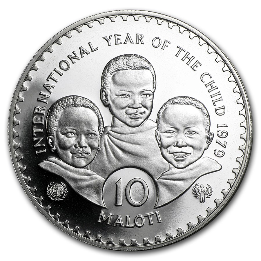 Buy 1979 Lesotho Silver 10 Maloti Year of the Child Proof | APMEX