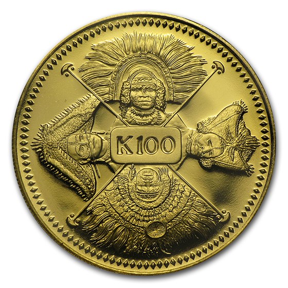 Buy 1979 Papua New Guinea Gold 100 Kina Four Faces Proof | APMEX