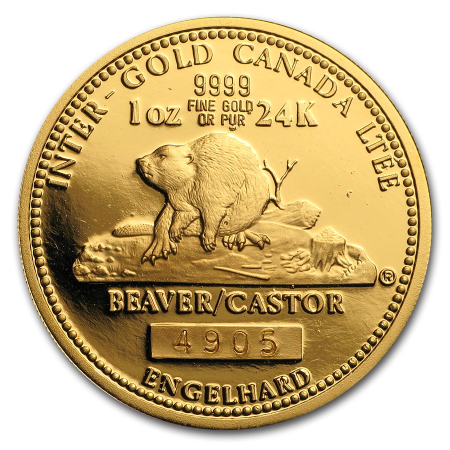Buy 1980 Canada 1 oz Gold Round Engelhard (LTEE Beaver/Castor) | APMEX