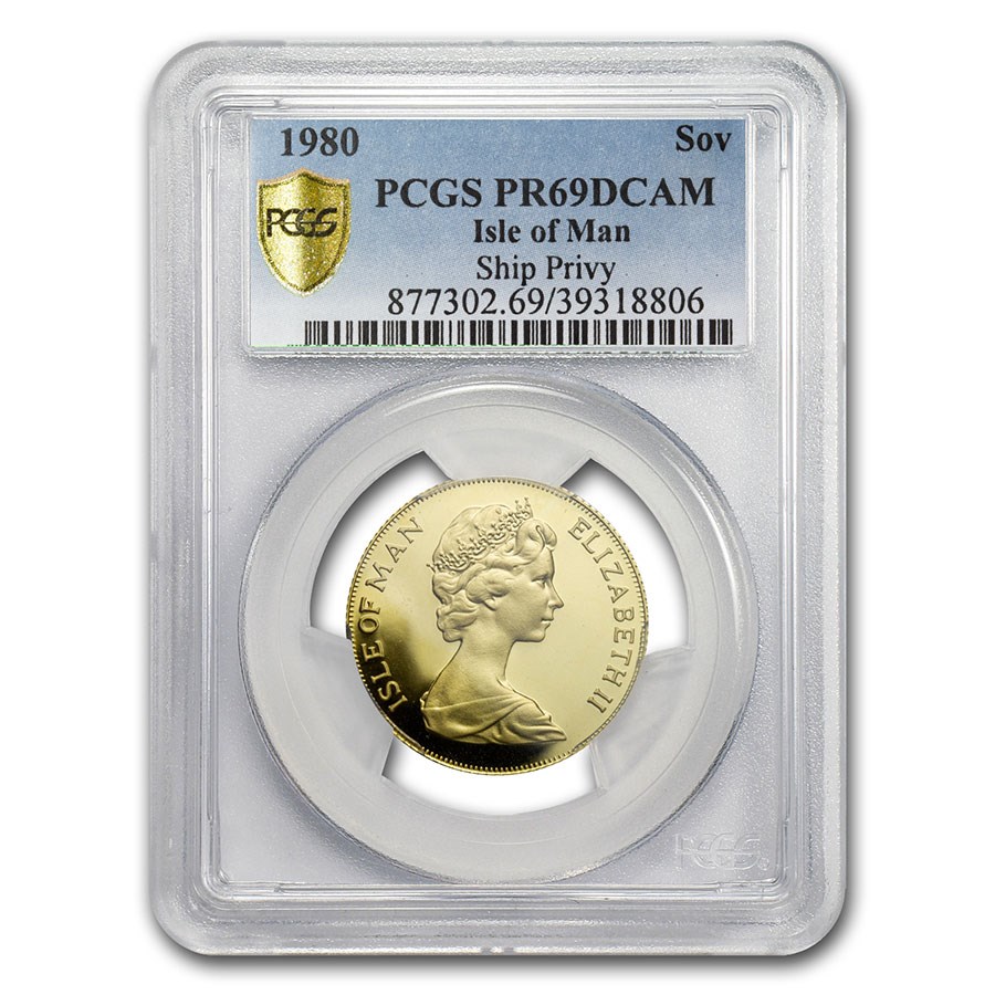 Buy 1980 Isle of Man Gold Sovereign PR-69 DCAM PCGS (Ship Privy) | APMEX