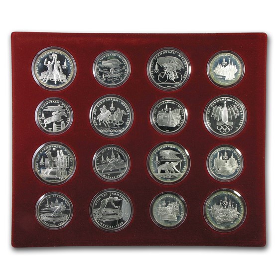 Buy 28 Coin 1980 Russia Olympics Silver Proof Set | APMEX