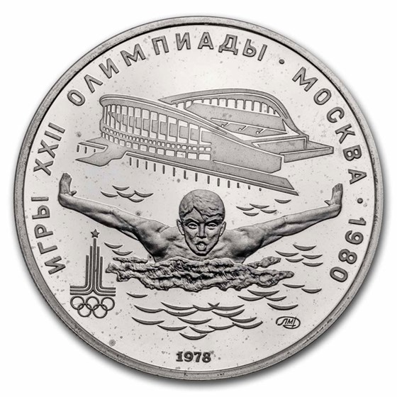 1980 Russia 28-Coin Olympics Silver Proof Set (Red)