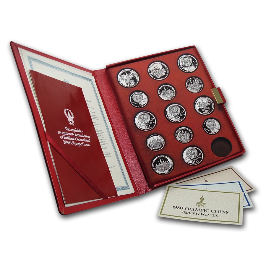Buy 1980 Russia 28-Coin Olympics Silver Proof Set | APMEX