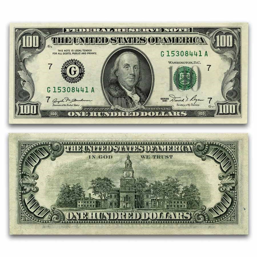 1981 (G-Chicago) $100 FRN CU (Fr#2169-G)
