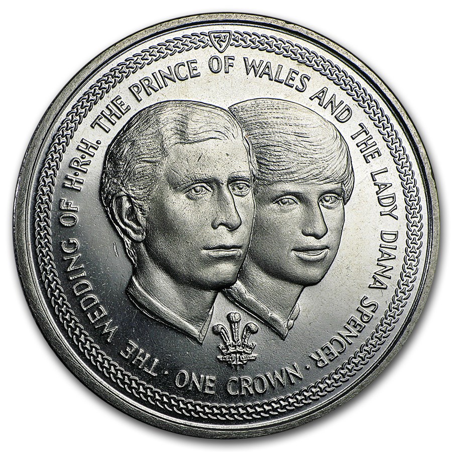 Buy 1981 IOM Cupro-Nickel 1 Crown Wedding of Diana & Charles | APMEX