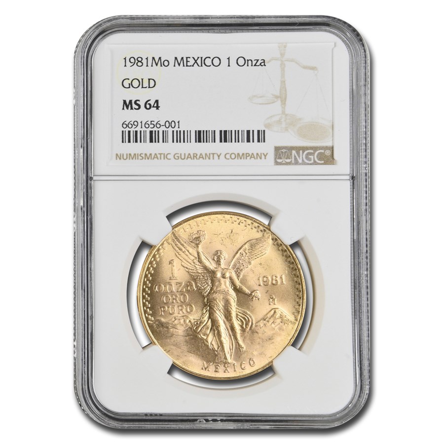 1981 Mexico 1 oz Gold Libertad MS-64 NGC