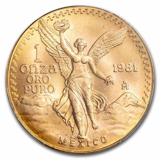 1981 Mexico 1 oz Gold Libertad MS-66 PCGS