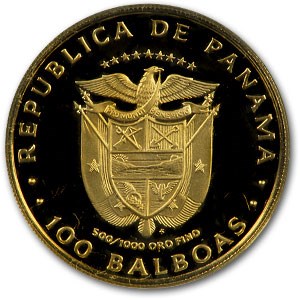 Buy 1981 Panama Proof Gold 100 Balboas Pre-Columbian Mask | APMEX