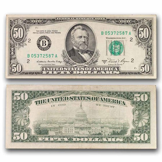 1981's $50 Federal Reserve Note XF/AU (Random) | APMEX