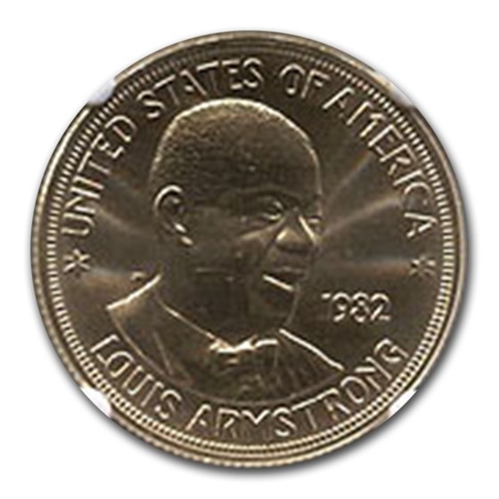 Buy 1982 1 oz Gold Commemorative Arts Medal Louis Armstrong MS-64 NGC ...