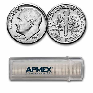 Buy 1982-D Roosevelt Dime 50-Coin Roll BU | APMEX