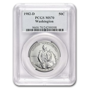 Buy 1982-D Silver George Washington 1/2 Dollar Commem MS-70 PCGS | APMEX