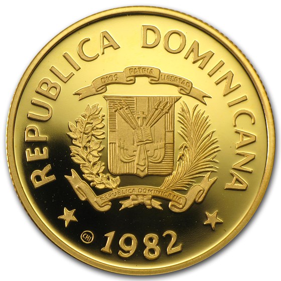 Buy 1982 Dominican Republic Gold 200 Pesos Children Proof | APMEX