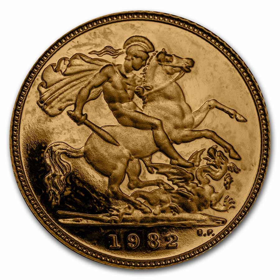 Buy 1982 Great Britain Gold 1/2 Sovereign Elizabeth II Proof | APMEX