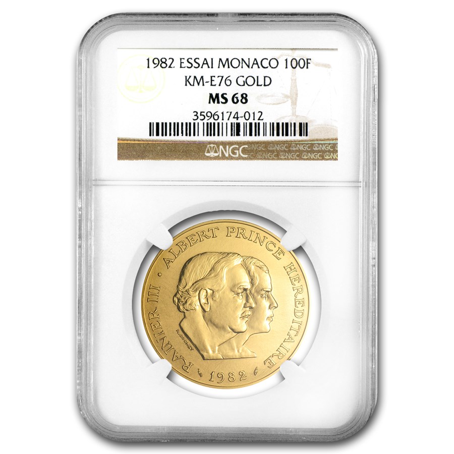 Buy 1982 Monaco Gold 100 Francs Princes MS-68 NGC | APMEX