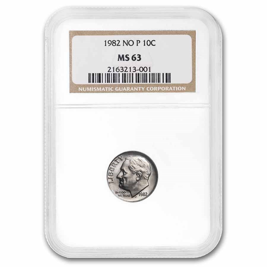Buy 1982 -No P Roosevelt Dime MS-63 NGC | APMEX