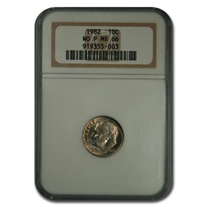 Buy 1982-No P Roosevelt Dime MS-66 NGC | APMEX