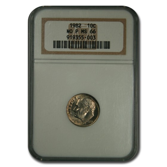 Buy 1982-No P Roosevelt Dime MS-66 NGC | APMEX
