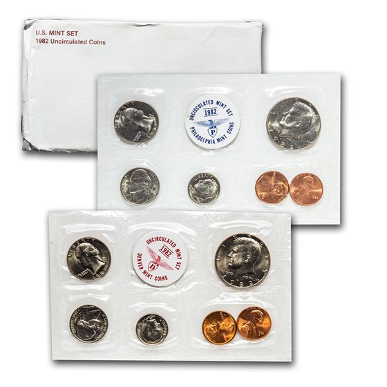 Buy 1982 Uncirculated Coin Set (3rd Party Packaging) | APMEX