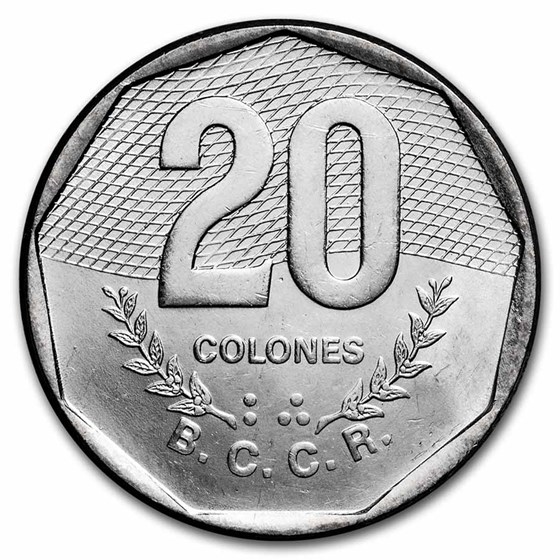 Buy 1983-1985 Costa Rica 20 Colones BU | APMEX