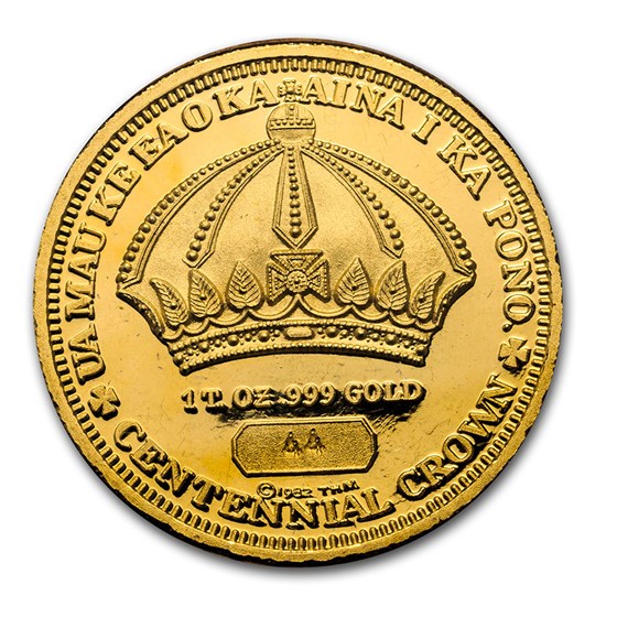 Buy 1983 Hawaii Gold 1 oz Kalakaua Centennial Crown Medal Proof | APMEX
