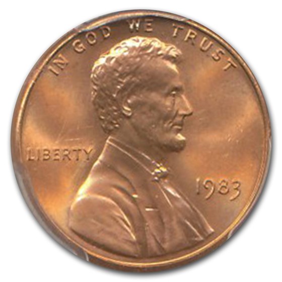 Buy 1983 Lincoln Cent Double Die Reverse MS-66 PCGS CAC (Red) | APMEX