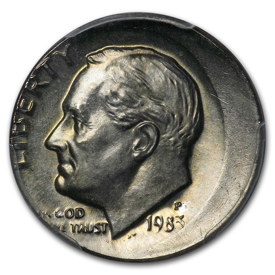 Buy 1983-P Roosevelt Dime MS-65 PCGS (Mint Error, 10% Off Center) | APMEX