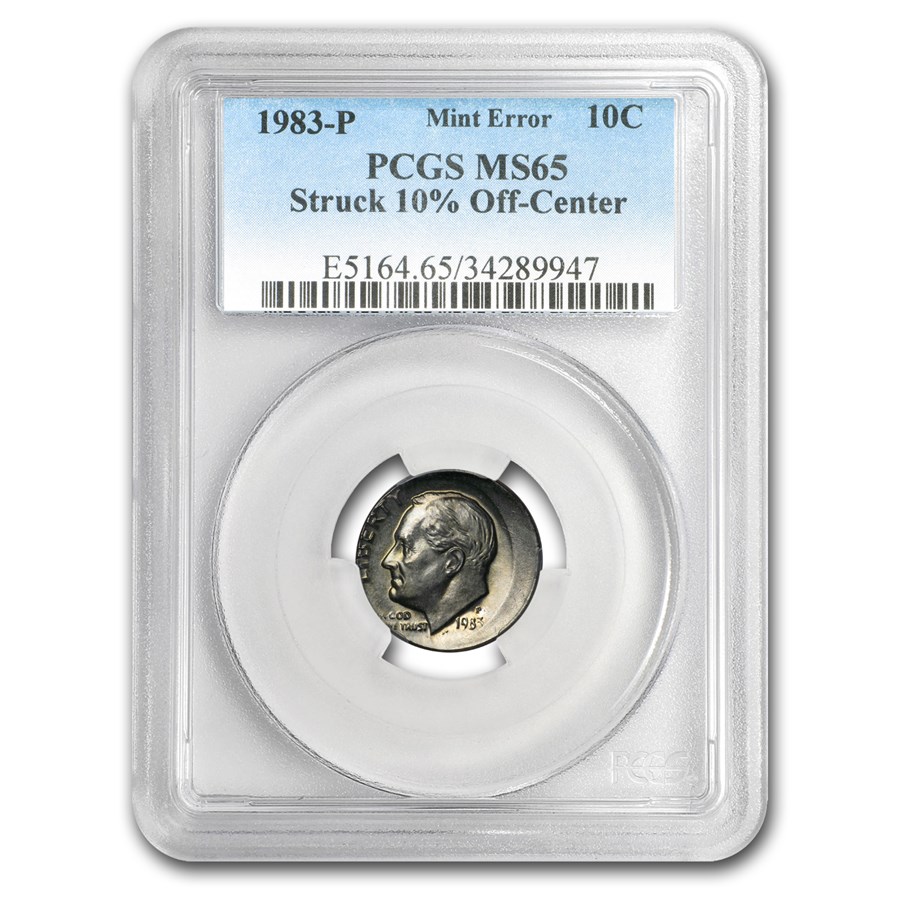 Buy 1983-P Roosevelt Dime MS-65 PCGS (Mint Error, 10% Off Center) | APMEX